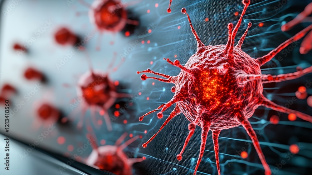 Microscopic Virus Structure: A Digital Representation of a Pathogen ...