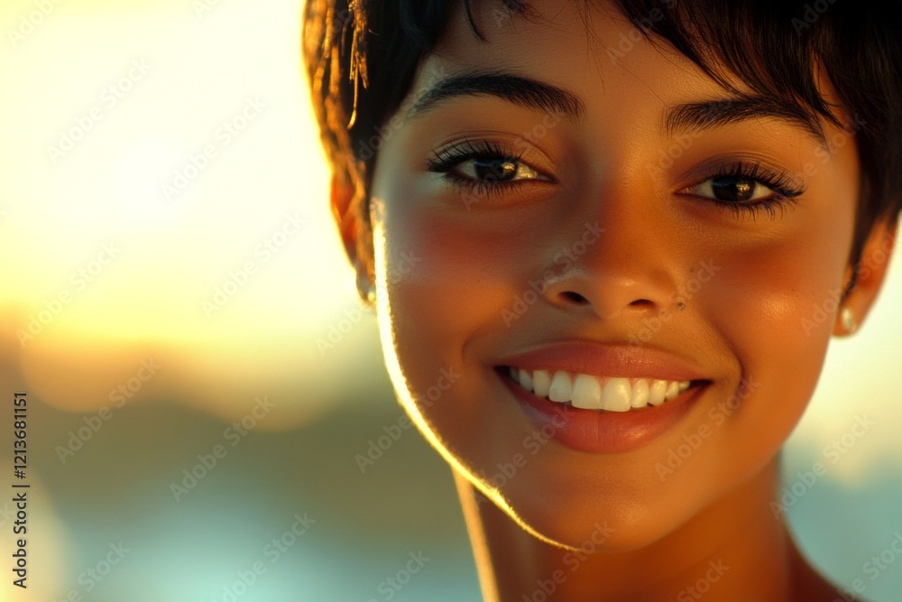 Short trim - straight hair. Commercial ad concept art art. Stunning ...