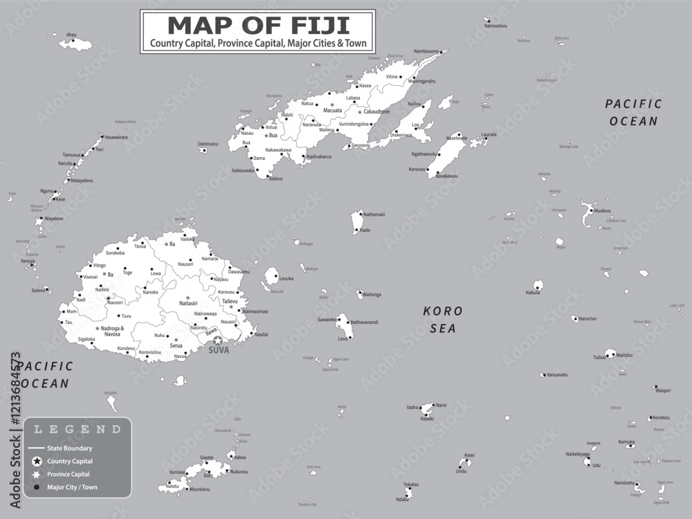 Australian Countries Geography Political map. Political map of country ...