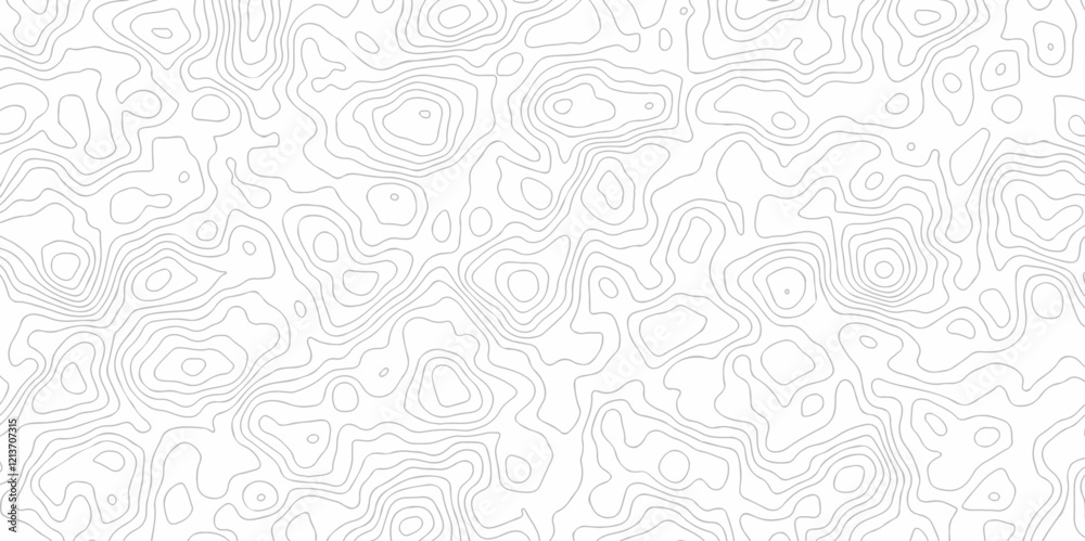 Abstract topography line map black and white line wave pattern. The ...