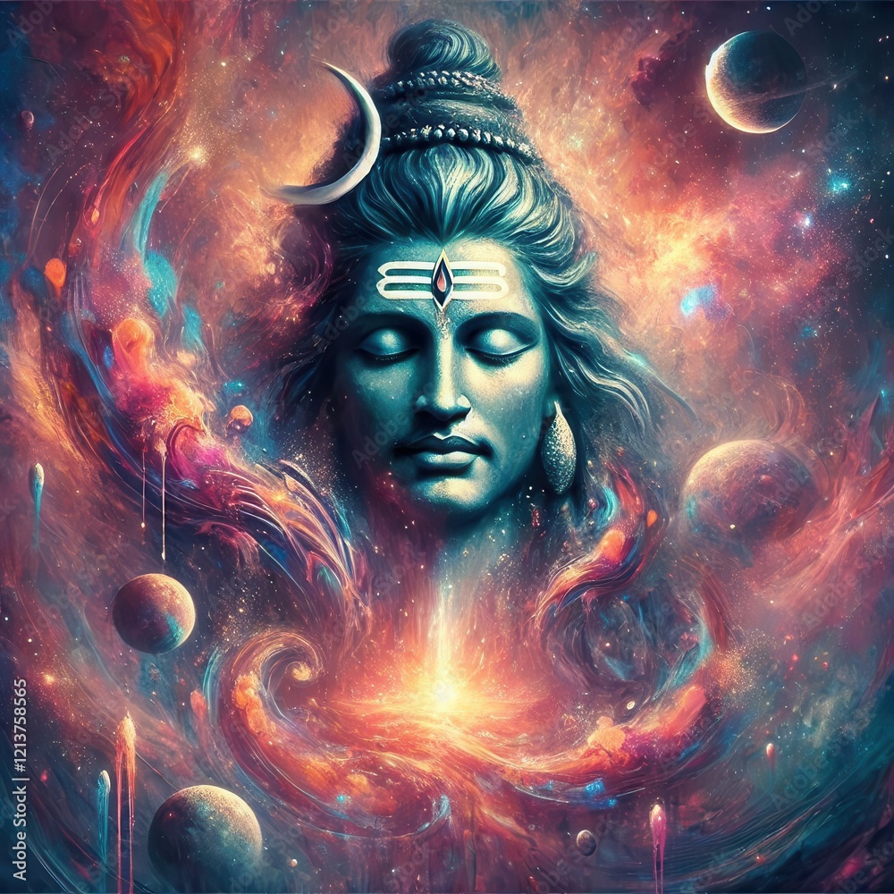 Digital Artwork of Lord Shiva for Maha Shivratri: Cosmic Majesty ...
