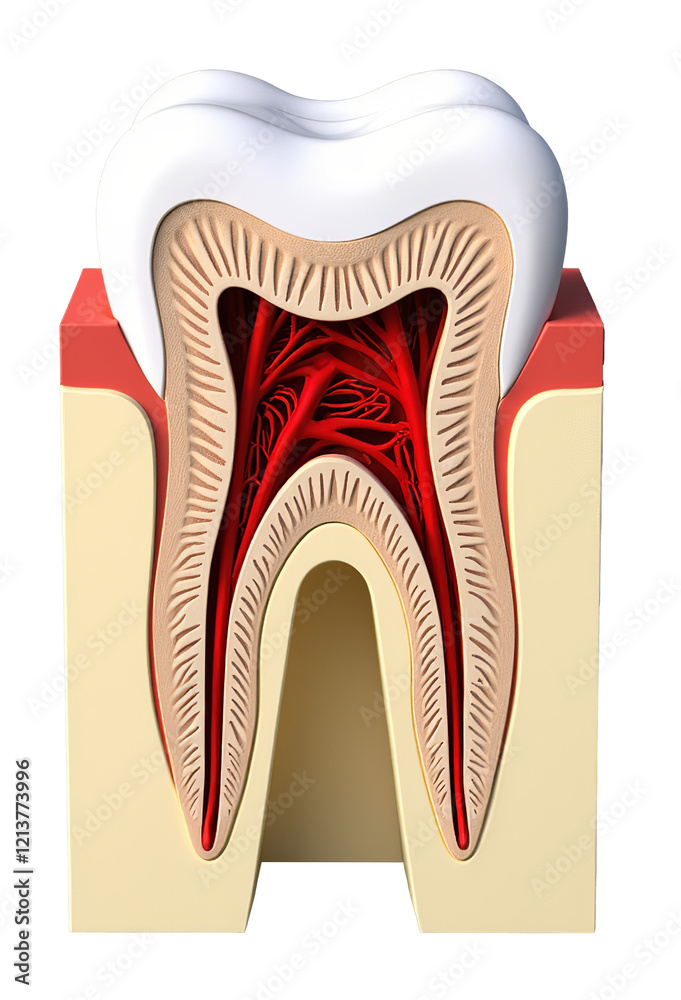 Dental Anatomy: 3D Tooth Model, Tooth Structure, Cross-Section, Root ...