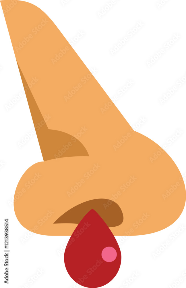 Cartoon human nose is bleeding showing epistaxis symptom Stock Vector | Adobe Stock