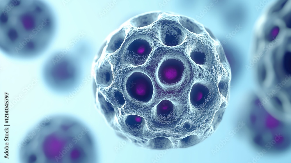 Exploring the intricate structure of human cells under microscopic ...