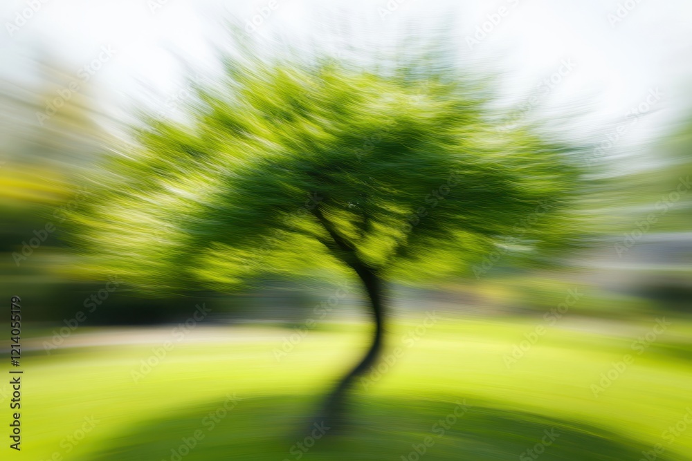 Motion blur tree park nature zoom background design Stock Photo | Adobe ...