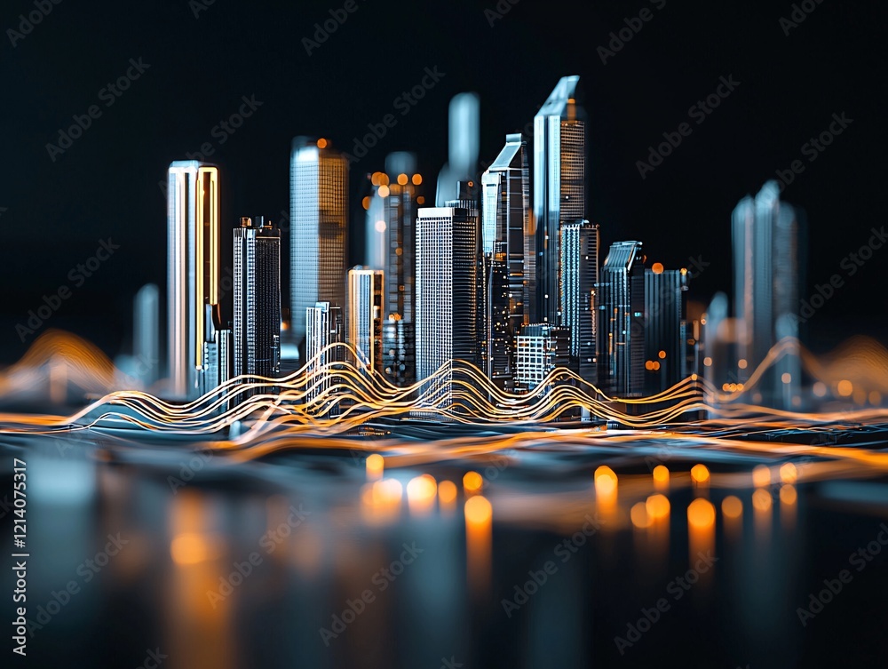 holographic data visualization, futuristic color palette, vibrant ...