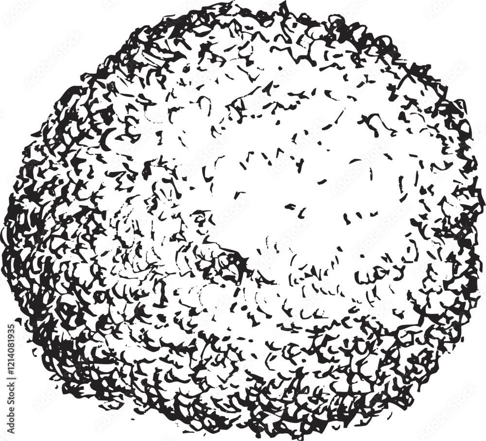 Hand draw sketch thuja bush in monochrome color. Vector illustration ...