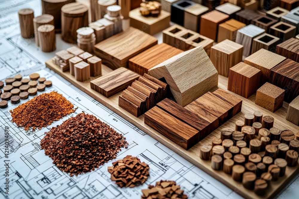 floor plan blueprint coupled with interior design materials and color ...