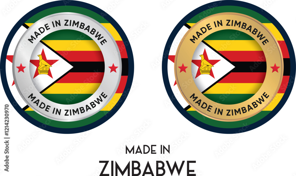 Made in Zimbabwe. Premium labels, stickers, pointer, badge and symbol ...