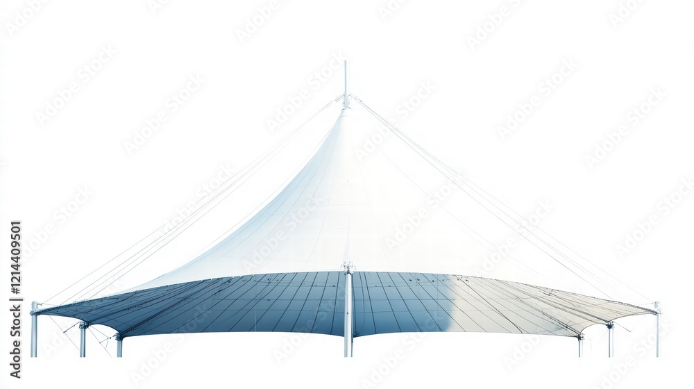 Modern Tensile Structure Design: Sleek architectural rendering ...