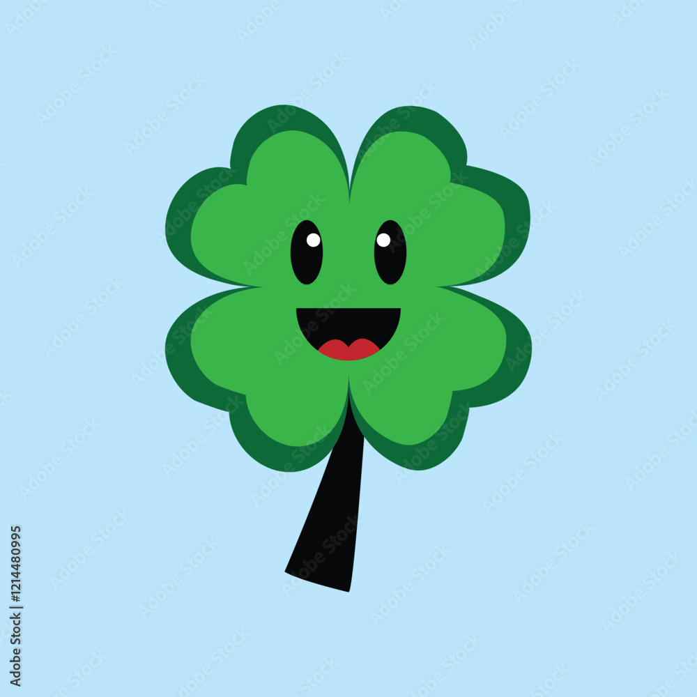 Four leaf clover vector icon on white background. Lucky Leaf. Clover ...