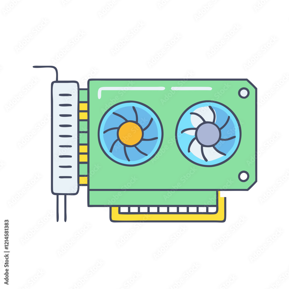 gpu icon, gpu vector illustration-simple illustration of gpu, perfect ...