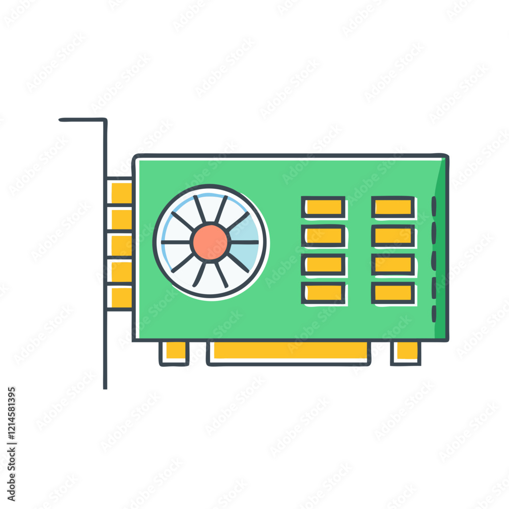 gpu icon, gpu vector illustration-simple illustration of gpu, perfect ...