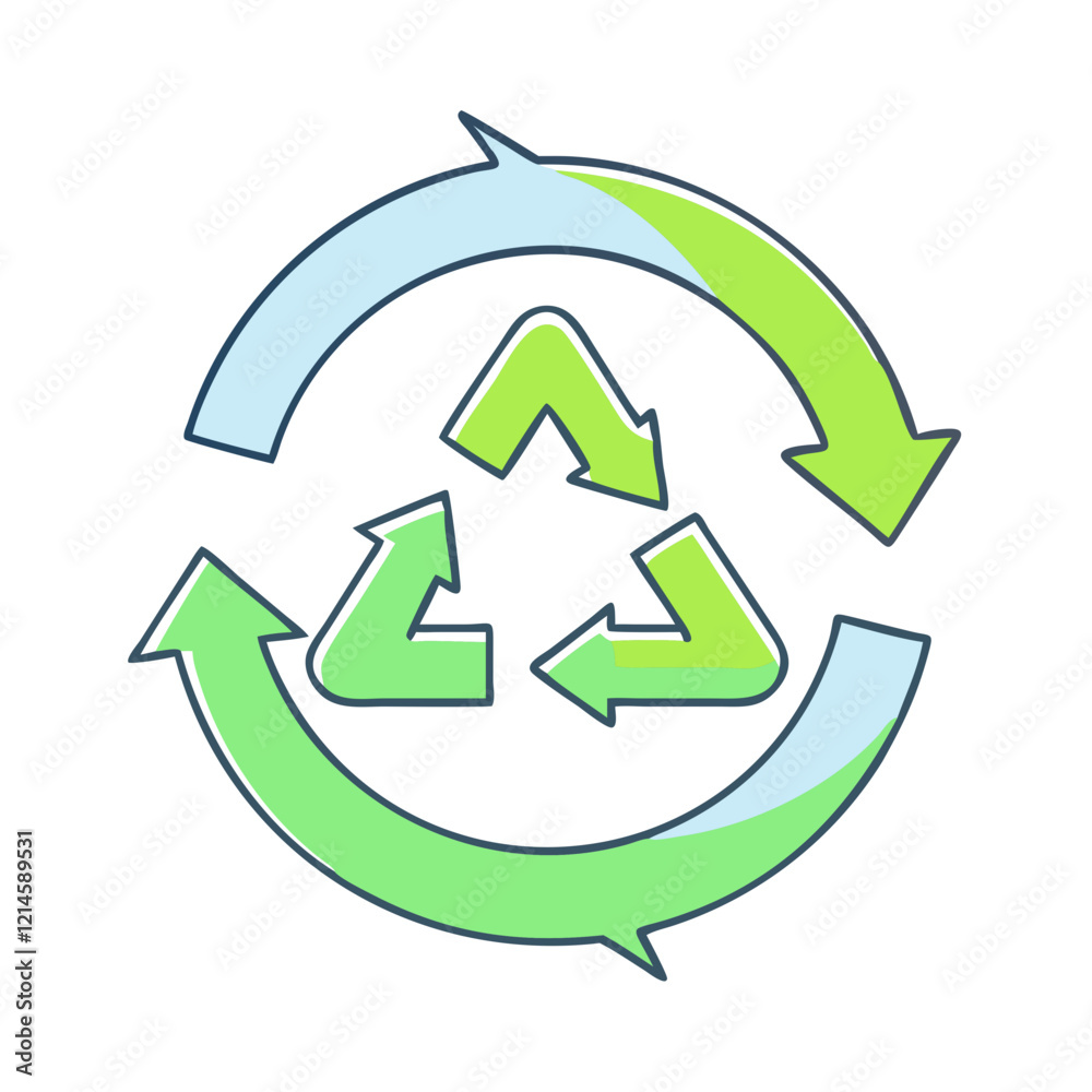 recycle icon, recycle vector illustration-simple illustration of ...