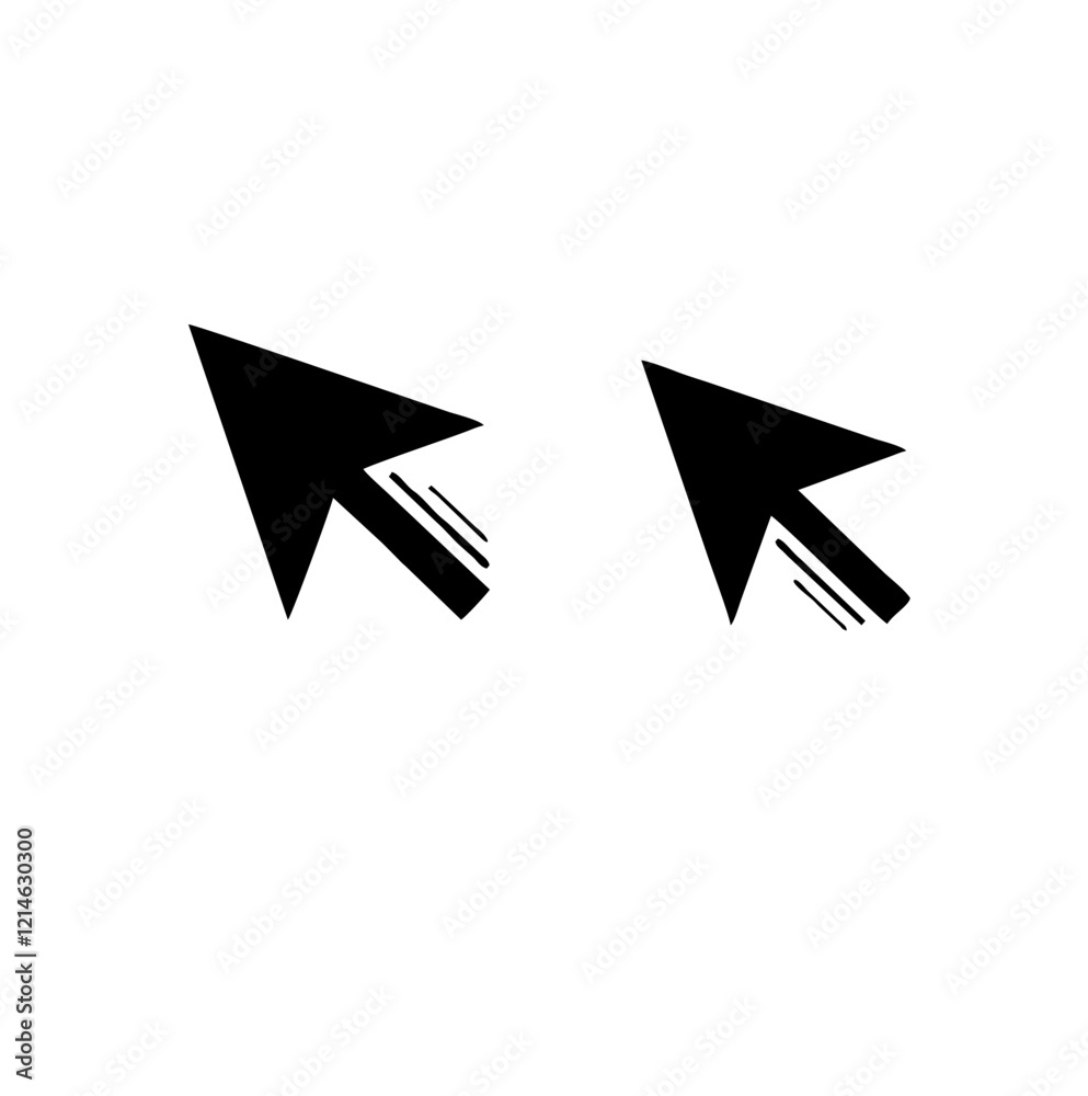 Praca wektorowa bez tantiem: Computer mouse click cursor. Load symbol. Pointer cursor and ...