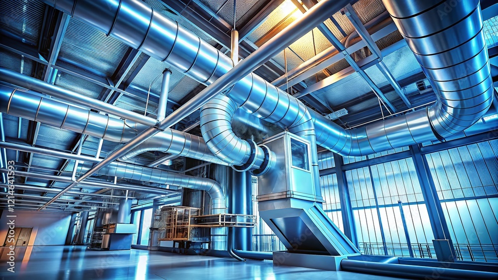 Architectural Blueprint: Detailed 3D Ventilation System Design for ...