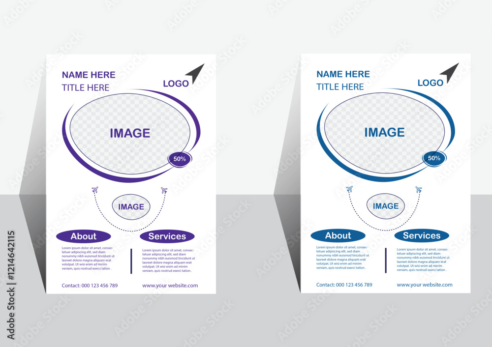 Travel flyer pamphlet brochure design layout space for photo background ...