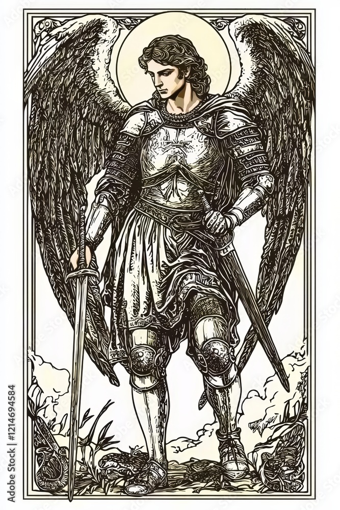 St. Michael the Archangel: a revered figure in spiritual warfare. Stock ...