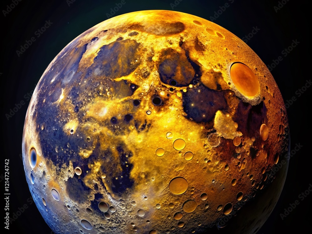 Ultra HD Moon Surface: Detailed Lunar Crater Landscape, Right-Side ...