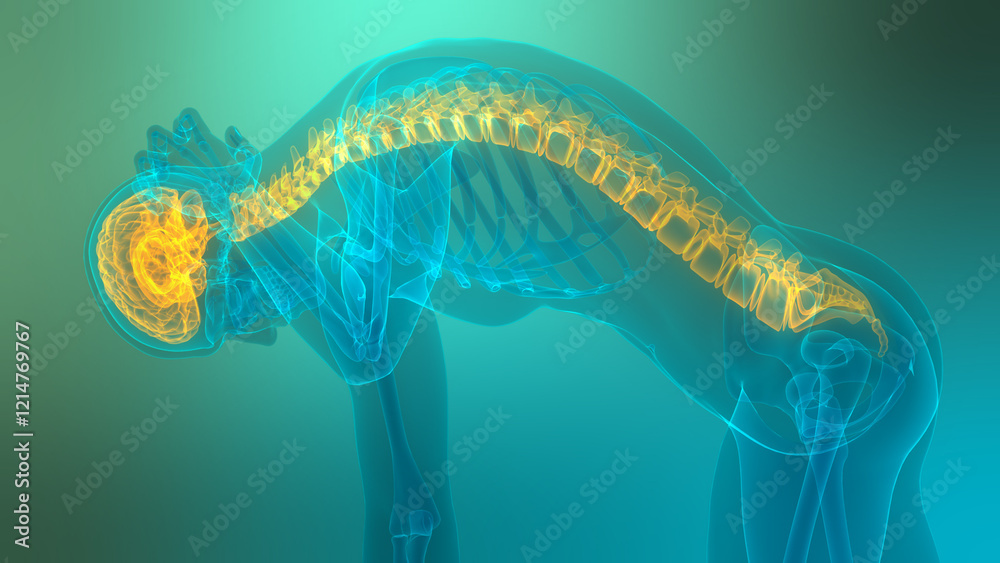 Central Organs of Human Nervous System Brain Anatomy Stock Photo ...