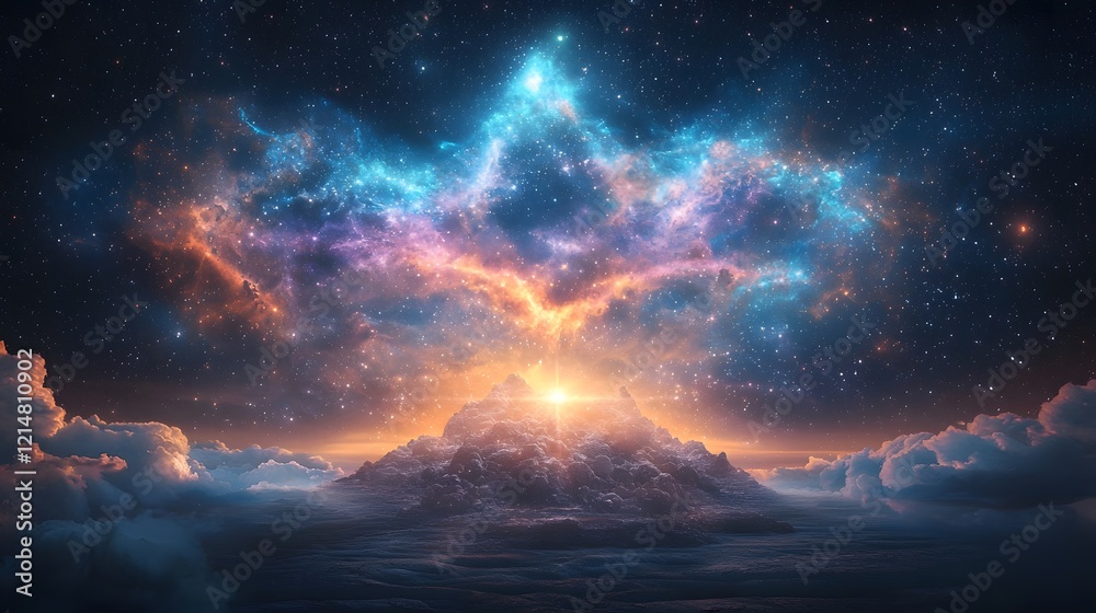 Captivating Cosmic of Radiant Nebulae and Asteroid Fields in the Endless Universe A stunning awe ...