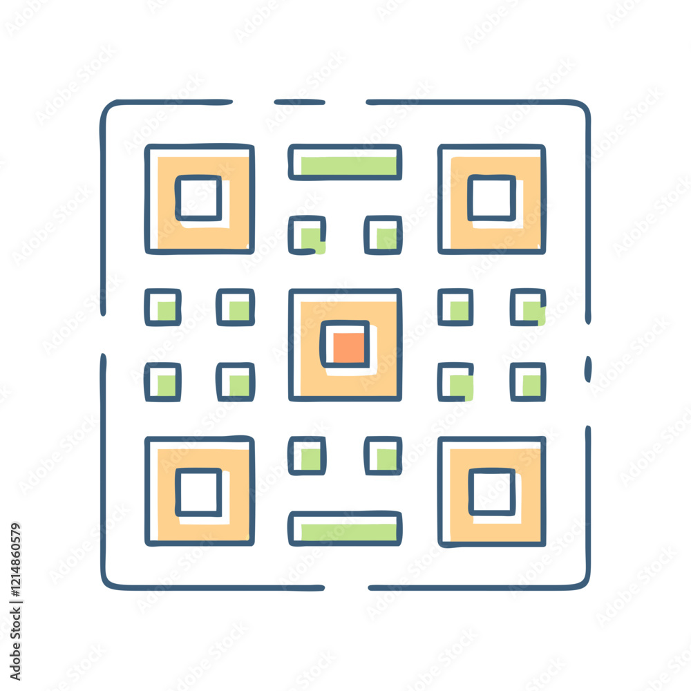 qr code icon, qr code vector illustration-simple illustration of qr ...