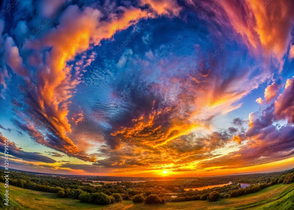 Dramatic Sunset Sky 360 VR Equirectangular Background Overlay - High ...