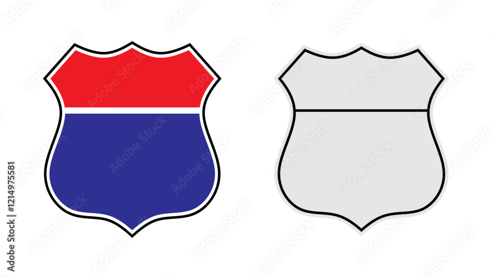 US route signs. Vector road signs Stock Vector | Adobe Stock