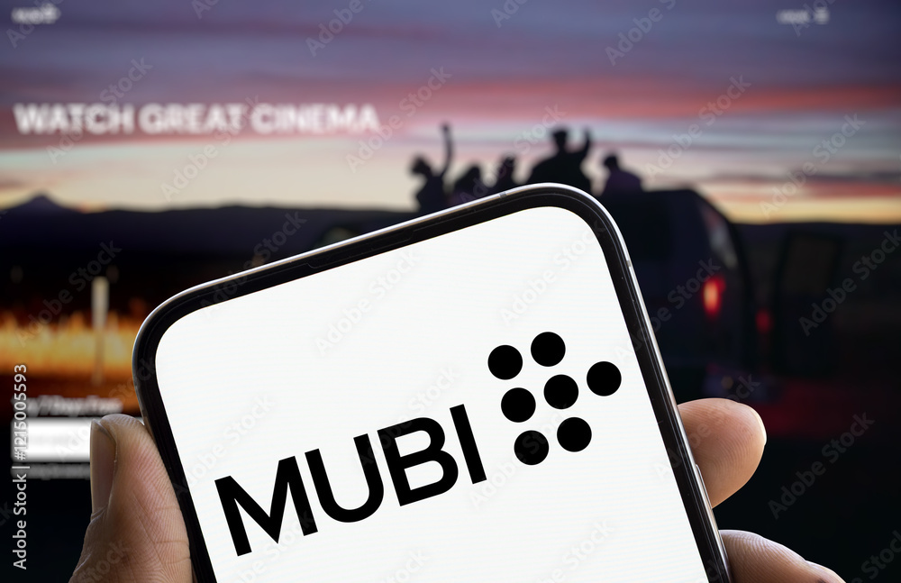 Dhaka, Bangladesh- 4 Jan 2025: MUBI logo is displayed on smartphone ...