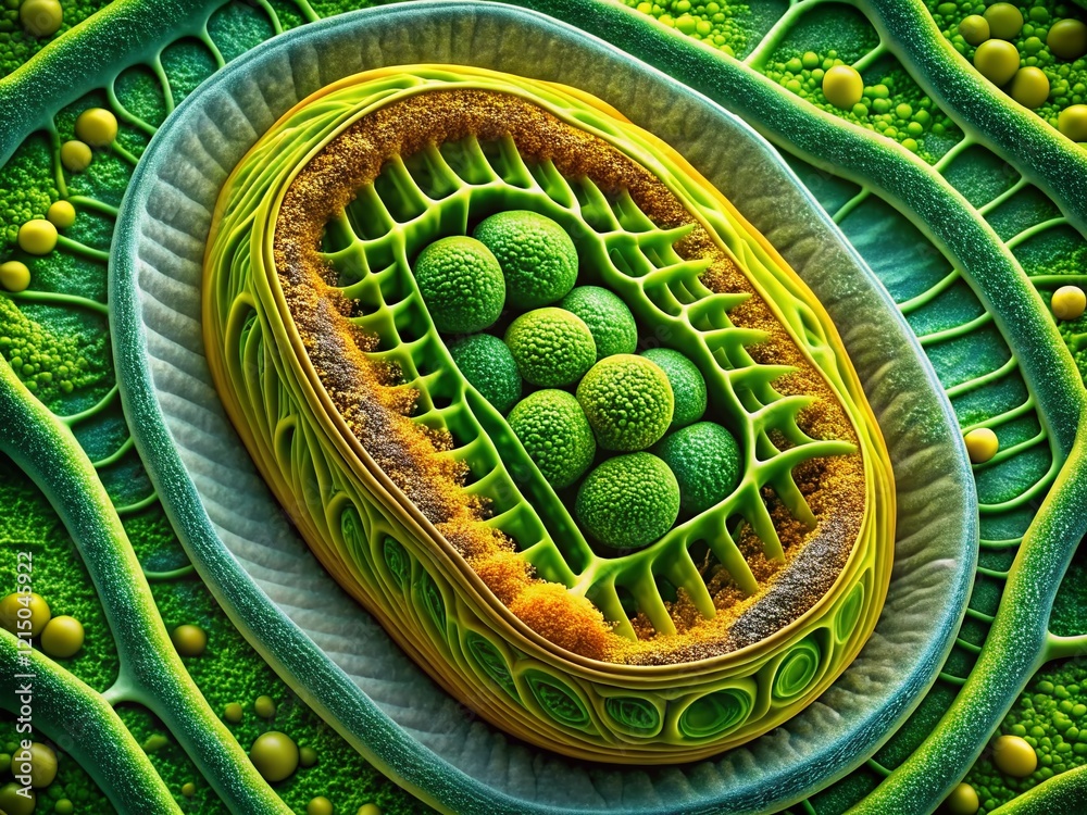 Low-Light Microscopy: Detailed TEM Cross-Section of Thylakoid Membranes ...