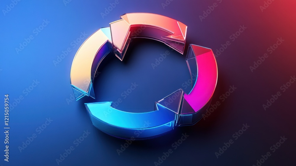Circular Arrow Symbolizing Continuous Flow and Iterative Processes ...