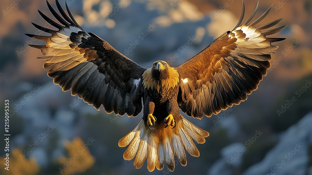Foto de Stock Golden Eagle Aquila chrysaetos phylum Chordata class Aves ...