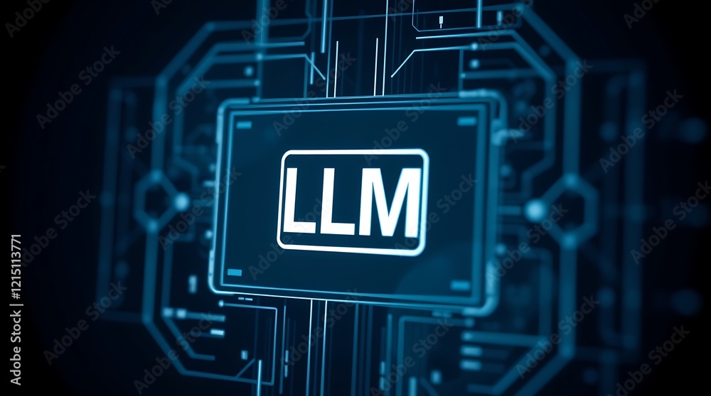 LLM and Generative AI Concept – Large Language Model Icons with Big ...