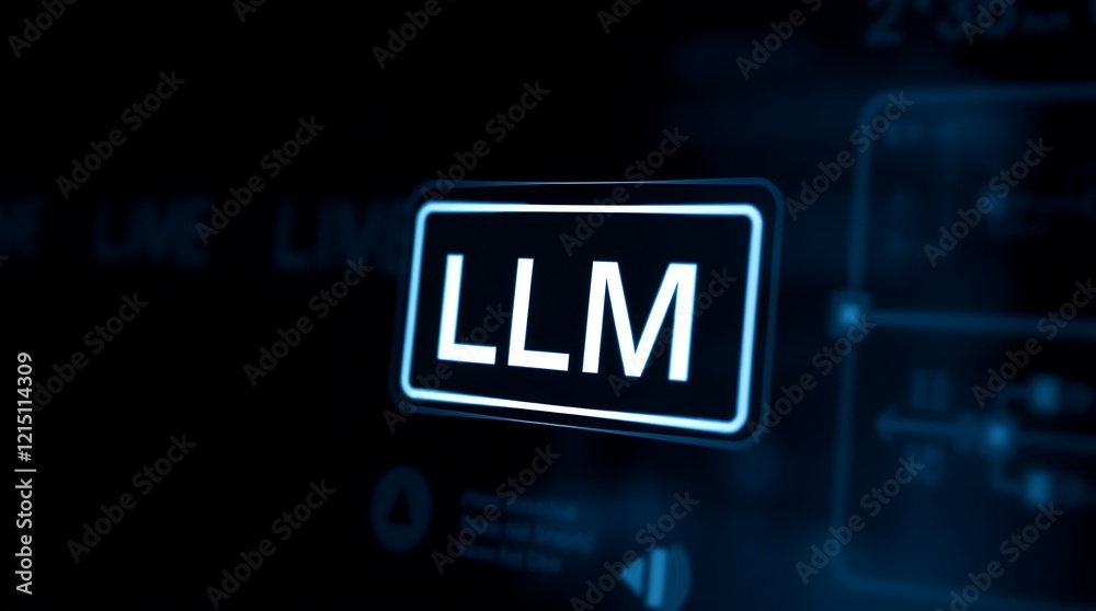 LLM and Generative AI Concept – Large Language Model Icons with Big ...