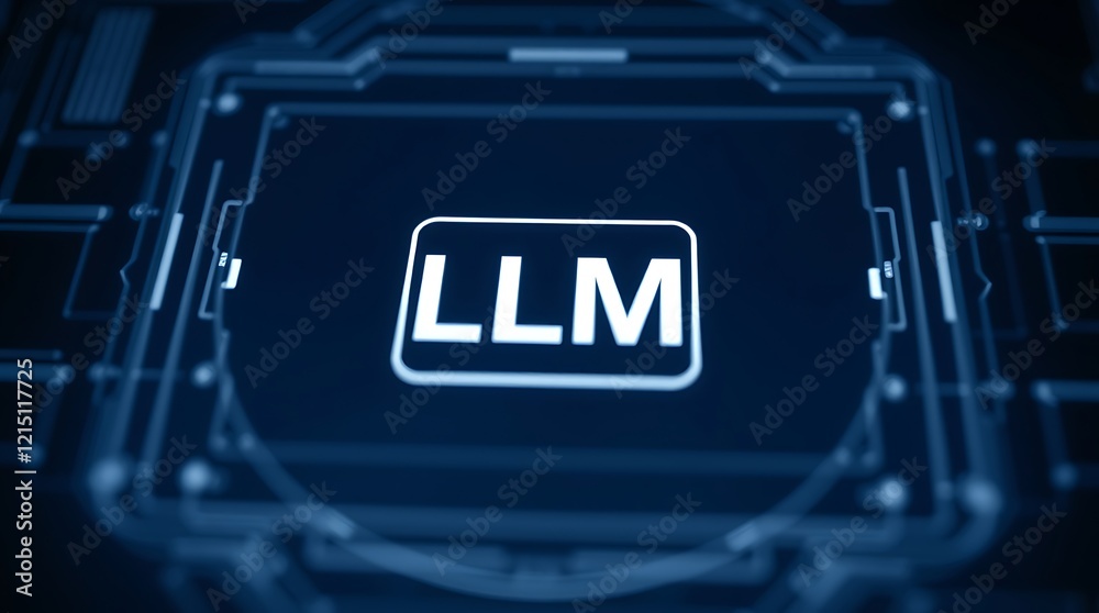LLM and Generative AI Concept – Large Language Model Icons with Big ...