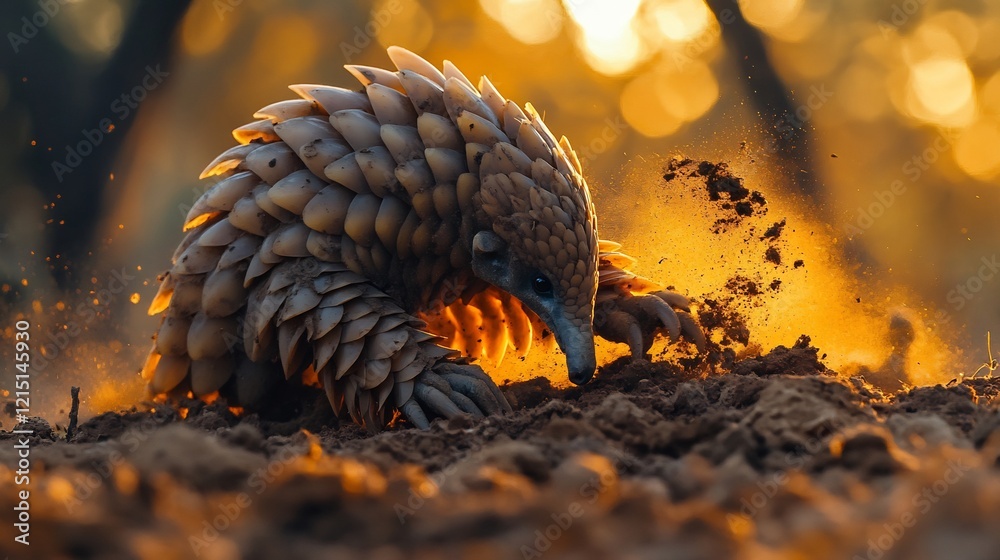 Indian Pangolin Manis crassicaudata phylum Chordata class Mammalia ...
