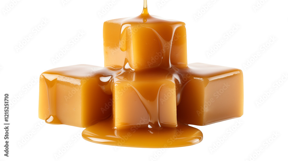 Delicious Caramel Candy Cubes Sweet Treat Food Photography for Dessert ...