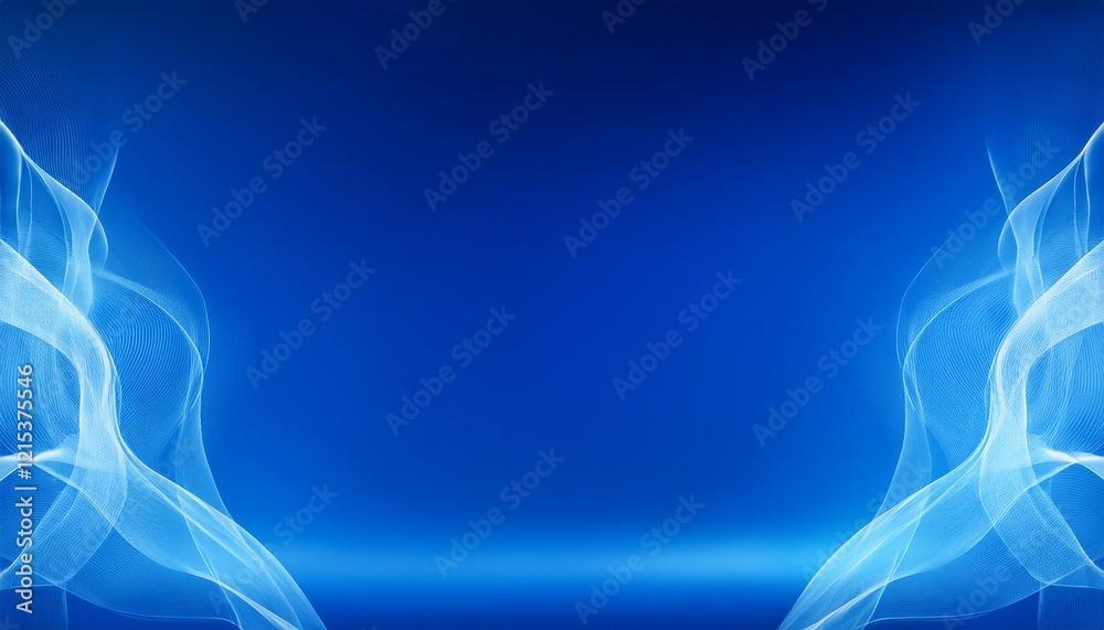 a blue background with a white smoke line in the middle background for ...