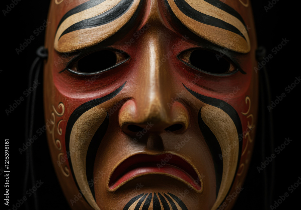 talchum, mask for performer, made of wood dance, costume, traditional ...