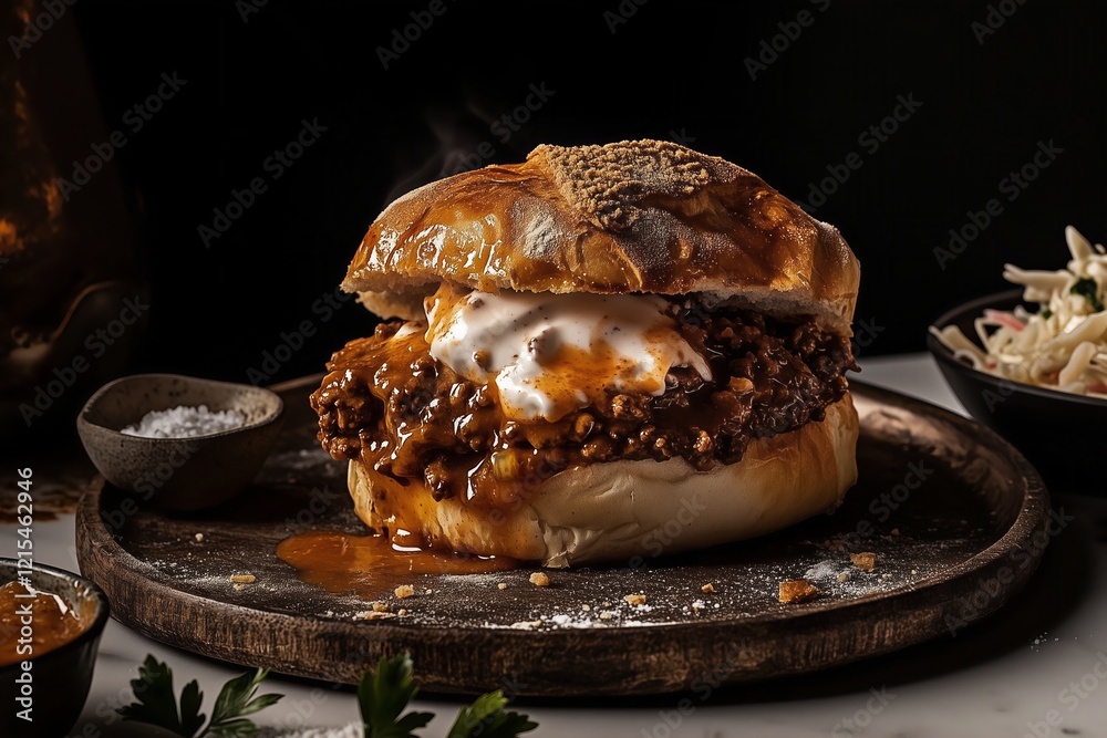 National Sloppy Joe Day, March 18, hearty and rustic presentation of a ...