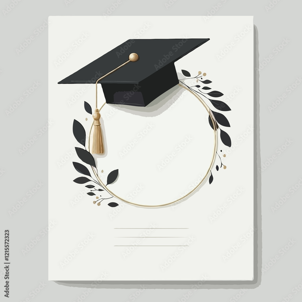 graduation flyer, cap and diploma, invitation, graduation banner, frame ...