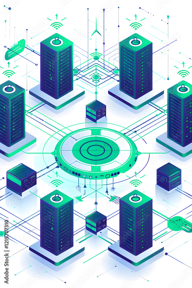 Schematic Illustration of Nginx Load Balancing and Network Traffic ...