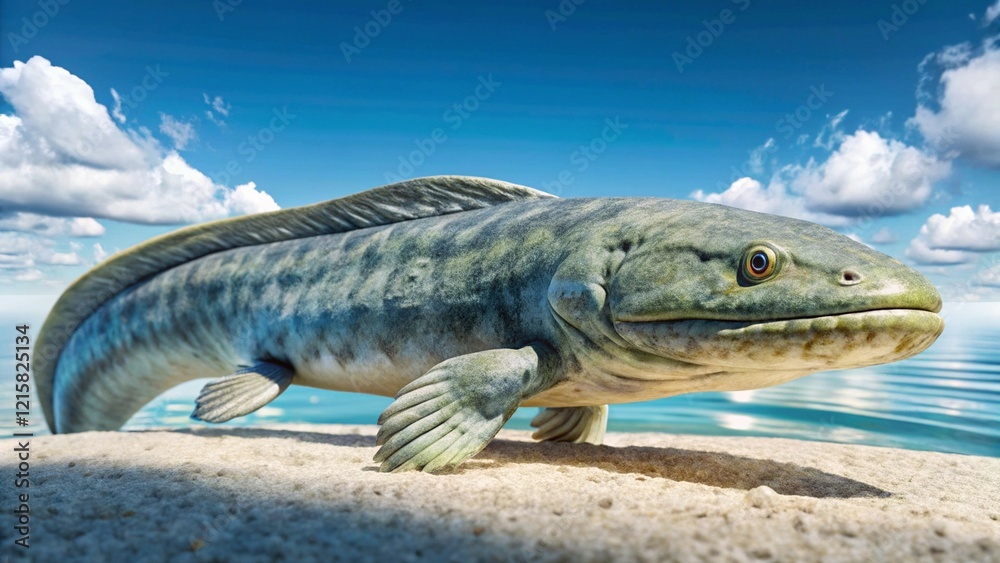 Tiktaalik extinct walking fish, a key link in evolution, bridging ...