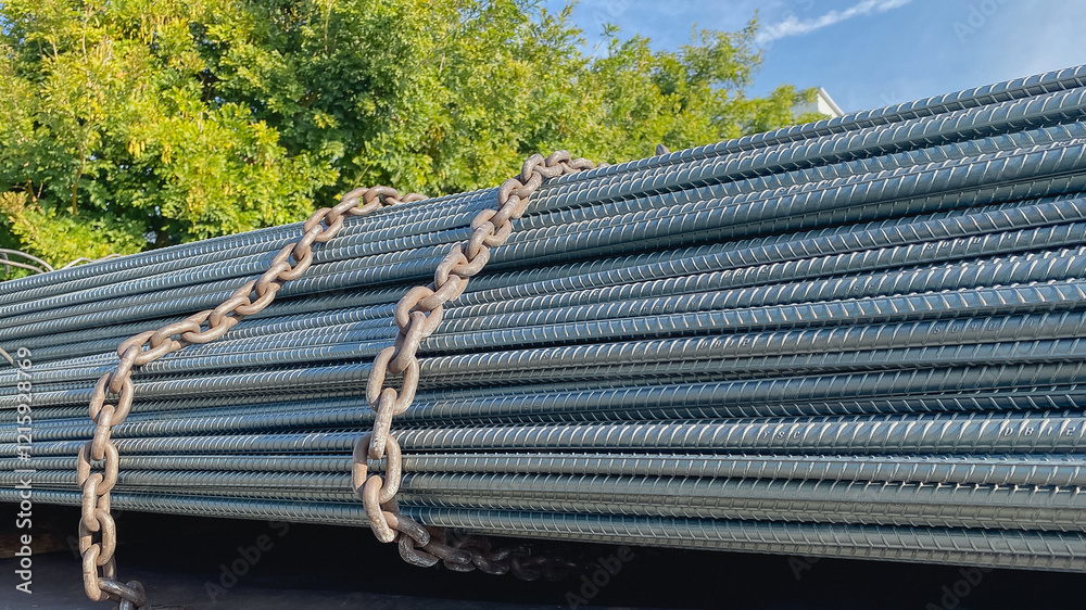 texture of steel deformed or bars background Deformed steel bars for ...