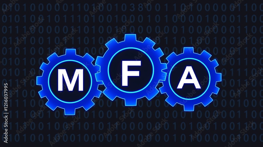 Ilustración de Stock MFA, multi factor authentication. cloud computing ...