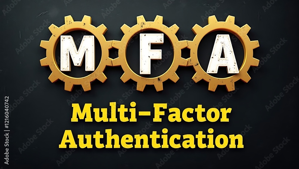 MFA, multi factor authentication. cloud computing concept, cloud technology, Saas, Paas, Iaas ...