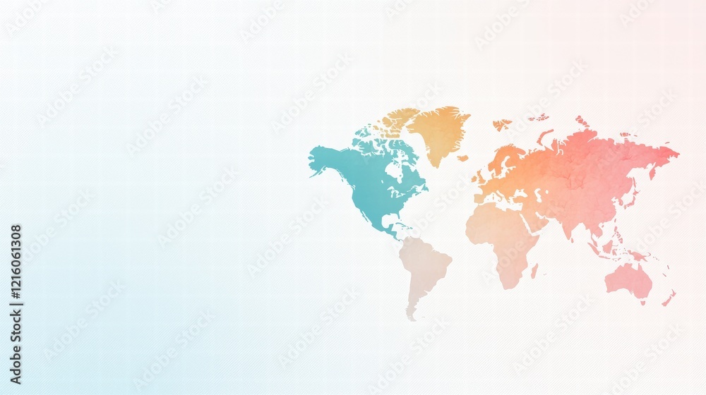 World Map with Heat Map Gradient A world map with a heat map gradient ...