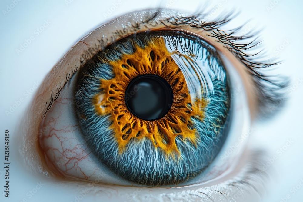 Eye surgeon explaining cataract surgery to a patient using an ...