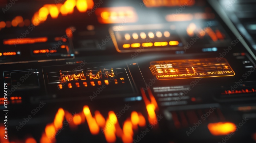 Visualization of mobile payment systems with glowing card icons and ...