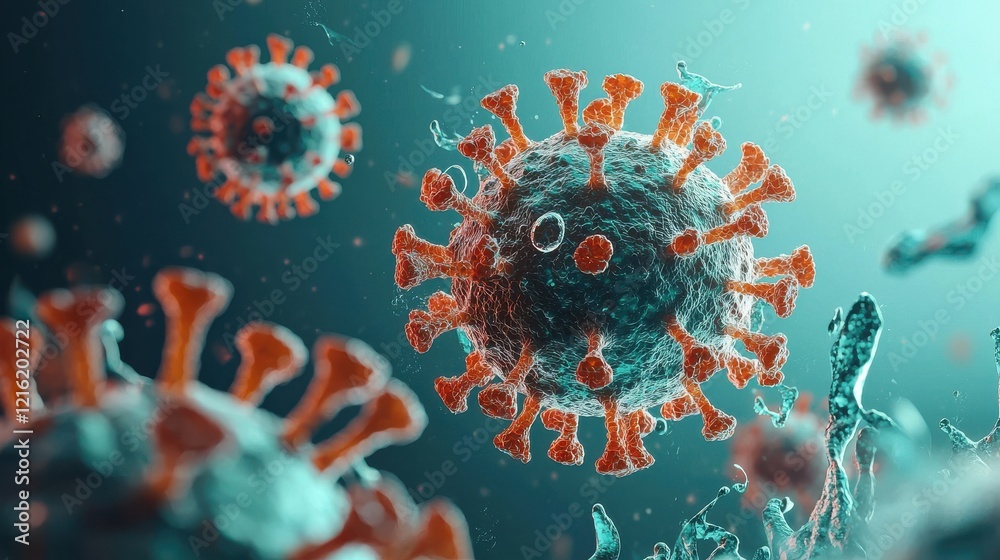 Observation of hmpv virus colonies in a petri dish under uv light in a ...